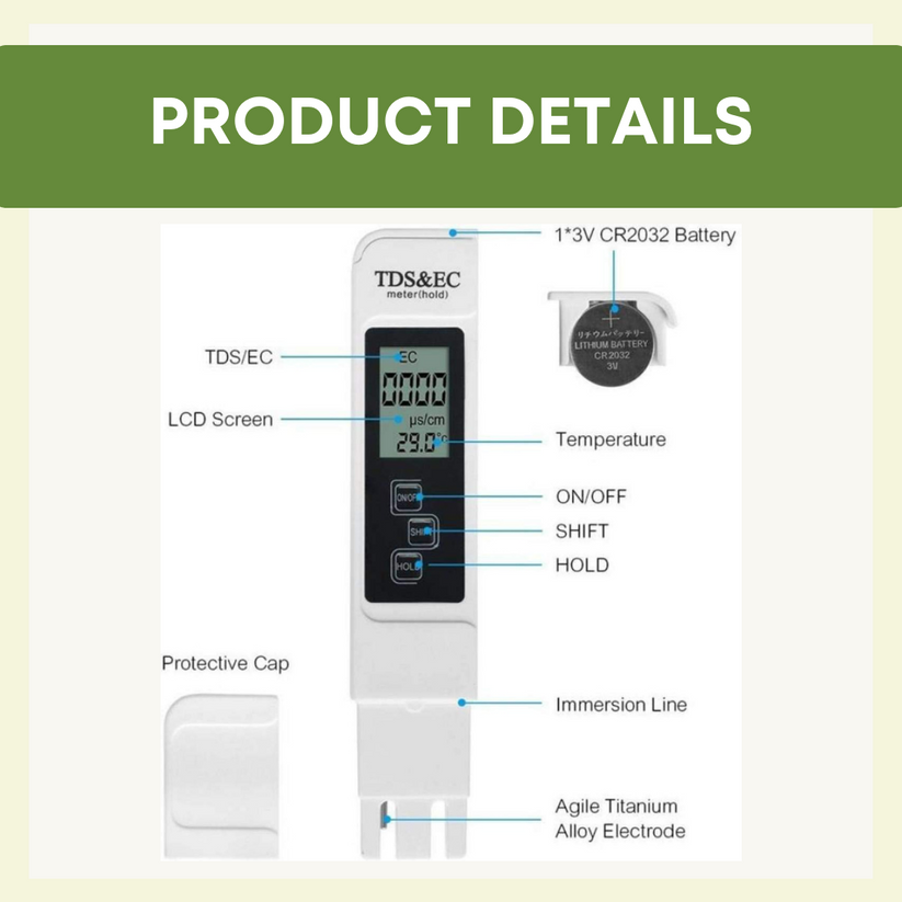 TDS Meter Digital Water Tester – Plant Culture PH